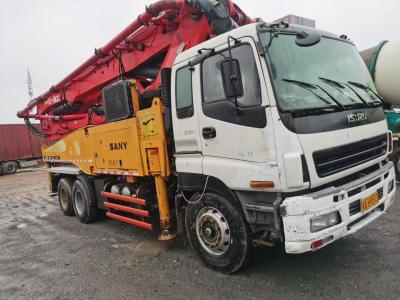 China USED SANY 49m Concrete Pump Truck 2012 Boom Pump With ISUZU Chassis for sale
