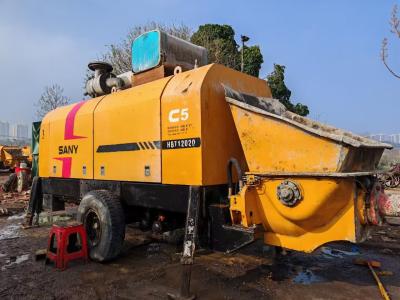 China 2019 Sany 120-20 Trailer Mounted Concrete Pump Used Concrete Machinery for sale