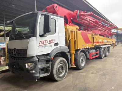China Used SANY 62 meters pump truck Mercedes Benz chassis Good Condition Less Working for sale