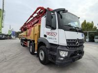 China Used 2020 SANY 62m Boom Pump Truck with Mercedes Benz Chassis 180 m³/h Output and 13Mpa Pressure for sale