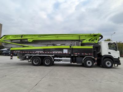 China Used 2022 Zoomlion 62m Concrete Pump Truck with Scania Chassis 180 m³/h 11.3 MPa 42 MPa for sale