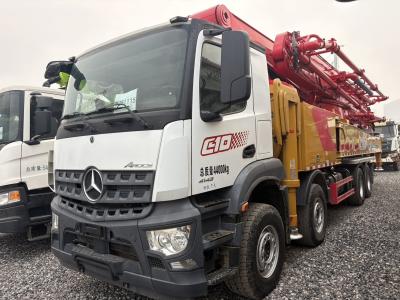 China 2021 Sany 62m Boom Used Concrete Pump Truck with Benz Chassis and Euro V Emission for sale