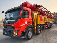 China 2021 Used Concrete Pump Truck with 68m Boom and V-o-l-v-o Chassis for High Efficiency Pumping for sale