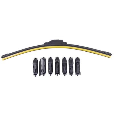 China 14-28 Inches Auto Frameless Low Noise Rubber Wiper Multifunction Universal Car Front Windshield Rain Wiper Blade for sale