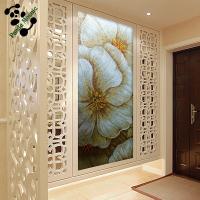 China Hallway Wall Decor Handmade Mosaic Flower Backsplash Tile Glass Tile Mosaic Mural Patterns for sale