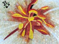 China Hallway Wall Decor Handmade Mosaic Flower Backsplash Tile Glass Tile Mosaic Mural Patterns for sale