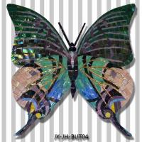 China Custom Glass Mosaic Butterfly Animal Wall Mural for Hotel Restaurant Office Decor for sale