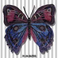 China Custom Glass Mosaic Butterfly Animal Wall Mural for Hotel Restaurant Office Decor for sale