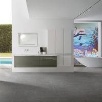 China Ocean World Dolphin Pattern Mosaic Art Tile Swimming Pool Mural Design for sale
