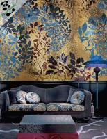 China Glass Mosaic Tile Leaf Pattern Wall Mural Mural Art Mosaic for sale