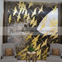 China Custom Glass Mosaic Mural Tile Bird Design for Living Room Wall Decorative 10x10mm for sale