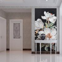 China Custom Size Glass Mosaic Mural Tile Floral Animal Pattern Art Wall Decoration 10x10mm for sale