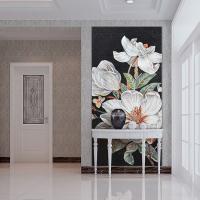 China Custom Size Glass Mosaic Mural Tile Floral Animal Pattern Art Wall Decoration 10x10mm for sale