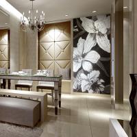 China Custom Glass Mosaic Flower Wall Art Mural for Living Room Bathroom Backsplash for sale