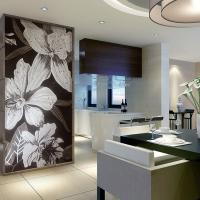 China Custom Glass Mosaic Flower Wall Art Mural for Living Room Bathroom Backsplash for sale