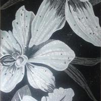 China Custom Glass Mosaic Flower Wall Art Mural for Living Room Bathroom Backsplash for sale