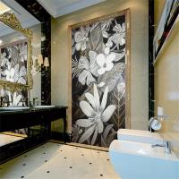China Tile Flower Pictures Bathroom Mosaic Wall Art Mural for sale