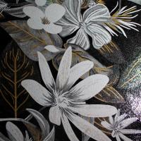 China Tile Flower Pictures Bathroom Mosaic Wall Art Mural for sale