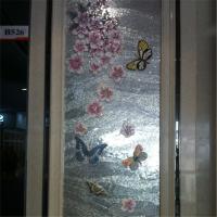 China Custom Glass Mosaic Wall Art Mural Blossom Pattern for Living Room Decor for sale