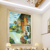 China Modern Landscape Hallway Living Room Architecture Mosaic Mural for sale