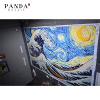 China Japanese Blue Sea Wave Pattern Mosaic Art Tile Mural 4mm 6mm 8mm for Bathroom Hotel Villa Floor Design for sale