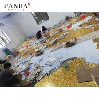 China Flower Bird Pattern Handmade Marble Mosaic Art Tile Mural Picture Polished Design for sale