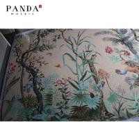 China Modern Flowers Birds Pattern Glass Mosaic Mural Tiles 4mm 6mm 8mm Wall Decoration Art for sale