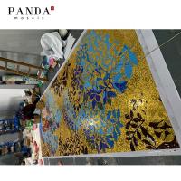 China Multicolor Flower Pattern Handmade Marble Mosaic Art Tile Mural Floor Wall Design for sale