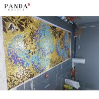 China Multicolor Flower Pattern Handmade Marble Mosaic Art Tile Mural Floor Wall Design for sale