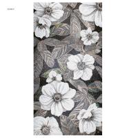 China Italy Classic Flower Design Glass Mosaic Wall Art Mural 4mm 6mm 8mm Thickness for Living Room for sale