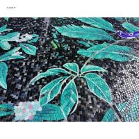 China Custom Rose Flower Art Pattern Mosaic Tile Wall Decorative Modern Design for sale