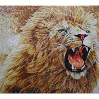 China Modern Art Lion Pattern Glass Mosaic Mural Tile - Customized Size & Eco-Friendly for Home Wall Decor for sale