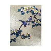 China Birds on the Tree Silver Customized Handcut Ice Jade Mosaic Tile for Villa Decoration for sale
