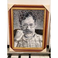 China Customized Modern Art Pattern Decorative Wall Tile 8mm Thickness Corrosion Resistant Glass Mural Mosaic for sale