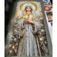 China Baroque Virgin Mary Mosaic Art Tile Praying Portrait Custom Wall Design 4mm 6mm 8mm for sale