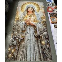 China Baroque Virgin Mary Mosaic Art Tile Praying Portrait Custom Wall Design 4mm 6mm 8mm for sale
