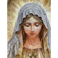China Baroque Virgin Mary Mosaic Art Tile Praying Portrait Custom Wall Design 4mm 6mm 8mm for sale