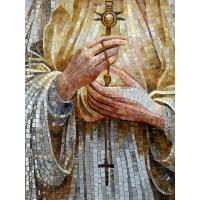 China Baroque Virgin Mary Mosaic Art Tile Praying Portrait Custom Wall Design 4mm 6mm 8mm for sale