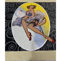 China Custom Handmade Glass Mosaic Mural Tile 4mm 6mm 8mm Wear Resistant Wall Decor for sale