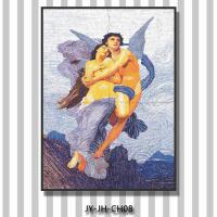 China Handmade Glass Mosaic Tile Mural Custom Size 4mm 6mm 8mm for Bespoke Wall Art Decor for sale