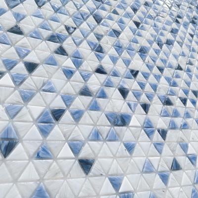 China Custom Ice Jade Glass Mosaic Mural Art Tile 4mm 6mm 8mm for Bathroom Hallway Wall Decoration for sale