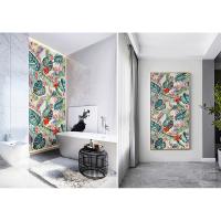 China Custom Ice Jade Glass Mosaic Mural Art Tile 4mm 6mm 8mm for Bathroom Hallway Wall Decoration for sale