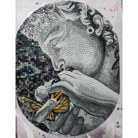China Hand Cut Glass Mosaic Mural Tiles 4mm 6mm 8mm for Wall Art Decoration Background for sale