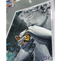China Hand Cut Glass Mosaic Mural Tiles 4mm 6mm 8mm for Wall Art Decoration Background for sale