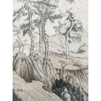 China Handmade Glass Mosaic Art Tile Wall Mural Decorative Interior Design Piece for sale