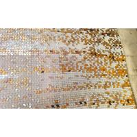 China Gold Handicraft Glass Mosaic Art Tile Wall Decor Alkali Resistant Fade Proof 4mm Thick for sale