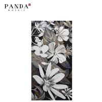China Glass Mosaic Tile Mural Flower Design 15x15mm Chip for Bathroom Wall Decoration for sale