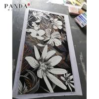 China Glass Mosaic Tile Mural Flower Design 15x15mm Chip for Bathroom Wall Decoration for sale
