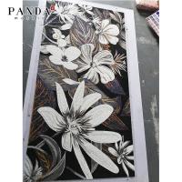 China Glass Mosaic Tile Mural Flower Design 15x15mm Chip for Bathroom Wall Decoration for sale