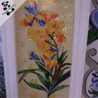 China Handmade Glass Mosaic Wall Tile Flower Mural Art for Kitchen Backsplash Custom Size SMM18-A for sale